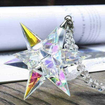 Crystal Ornament Morning Star Shaped Ornament Christmas Snowflake ...