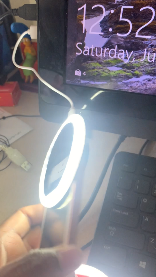 Portable Selfie LED Light Ring Camera iPhone Android iPad Ring Light ...