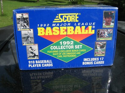 SCORE 1992 Major League Baseball MLB Collector Set 910 Cards 17 Bonus ...
