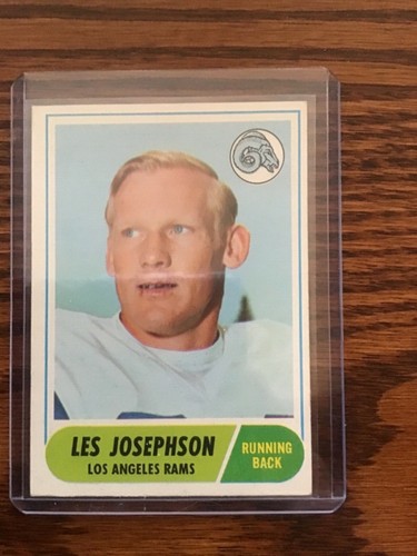 1968 Topps Football Les Josephson Los Angeles Rams Card #53 Great for ...