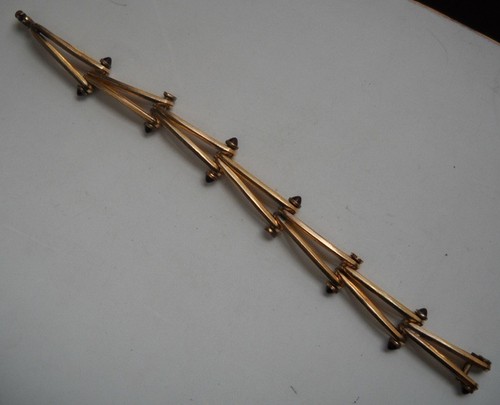 Vintage 1/20 12K Gold Filled Bracelet w/ Red Cabochon Stones | eBay