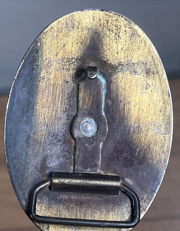 Vtg Cowboy Western Rodeo Belt Buckle Calf Roping Bronze Unknown age ...