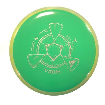 DISC GOLF AXIOM NEUTRON VIRUS UNDERSTABLE DISTANCE DRIVER 172g GREEN ...