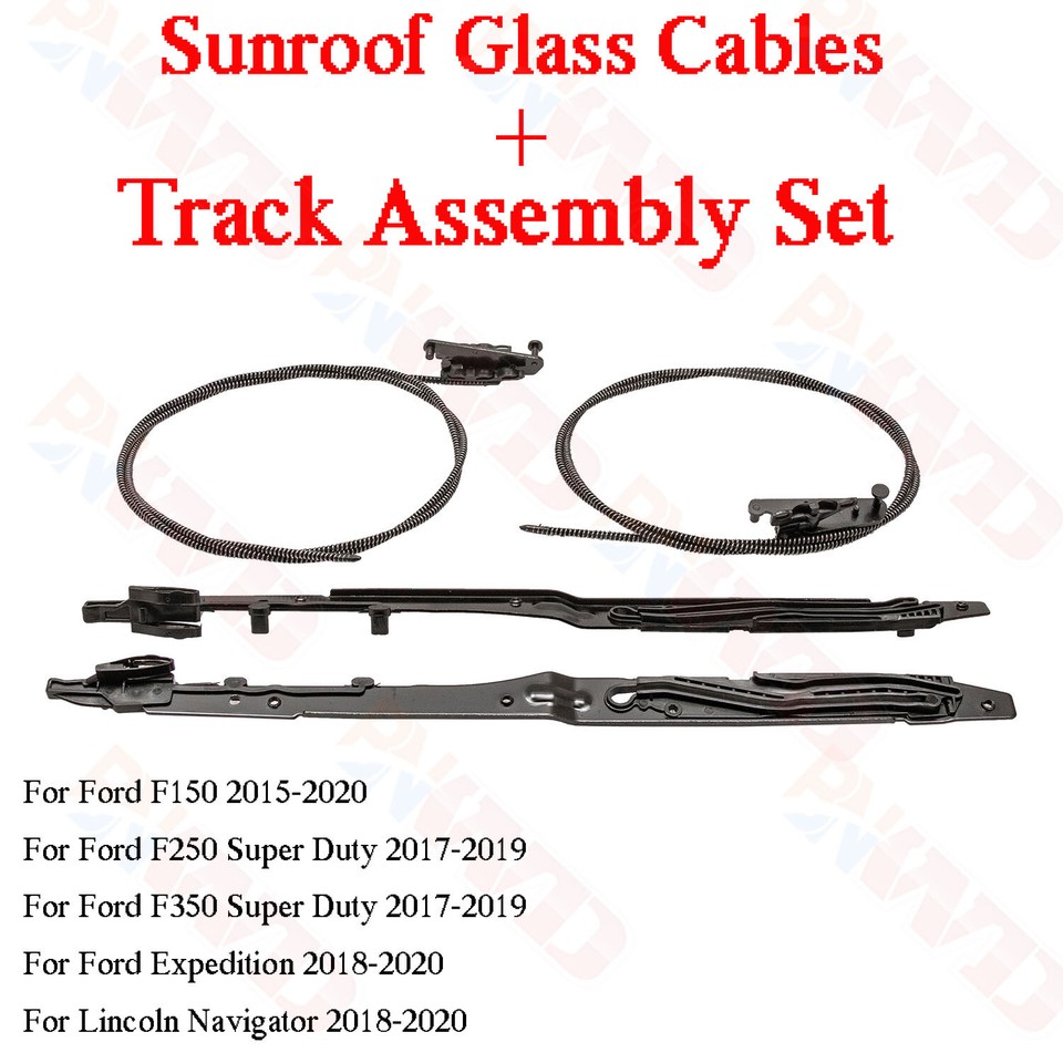 Sunroof Glass Cables+Track Assembly For 2015-2020 Ford F150/2017-2019 ...