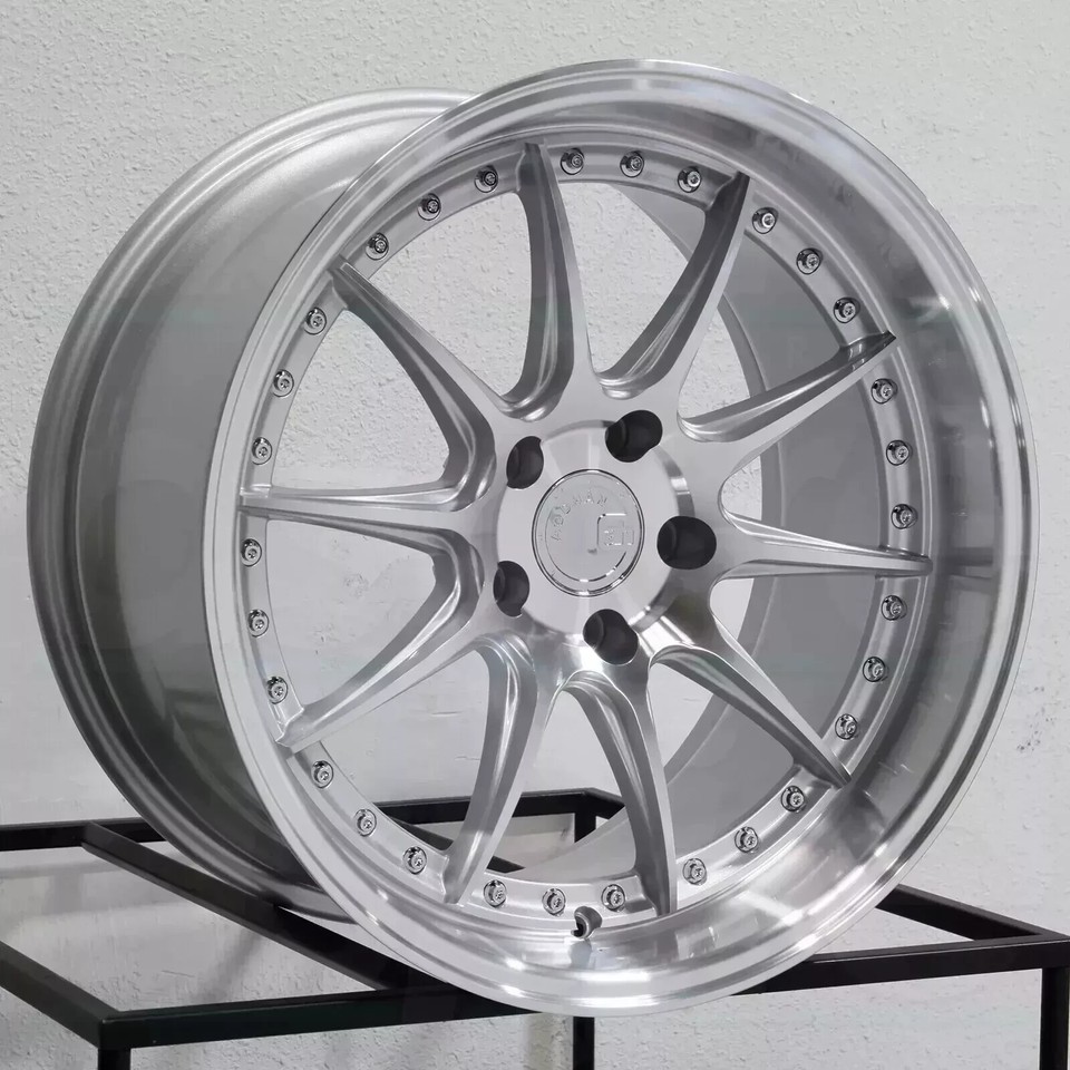 19x8.5/19x9.5 Aodhan DS07 Wheels 5x114.3 Rims 19" Staggered Set Silver ...