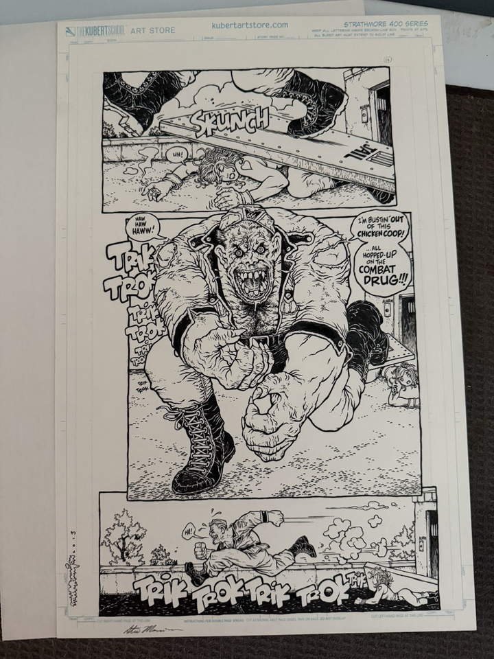 Steve Mannion original art From Fearless Dawn One-shot + Signed Comic w ...
