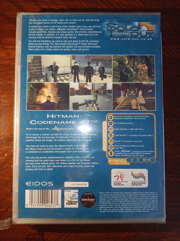 Hitman: Codename 47 - 2000 - PC CD-ROM game - Windows - BRAND NEW ...