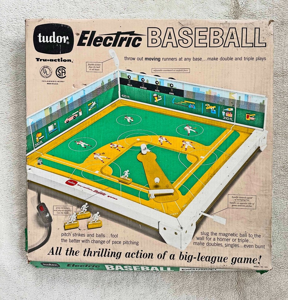 Vintage Tudor Tru Action Electric Baseball Game Model No. 555 - WORKS ...