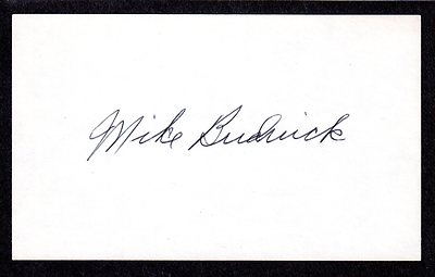 Mike Budnick ( Debut 1946 ) NY GIANTS SIGNED AUTOGRAPH AUTO 3x5 INDEX ...