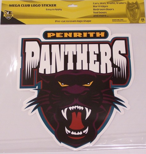 PENRITH PANTHERS LOGO MEGA DECAL VINYL CAR STICKER NRL SUPPORTER ...