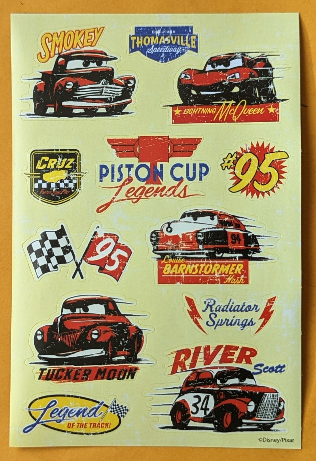 Disney Pixar Cars Sticker Single Sheet | eBay