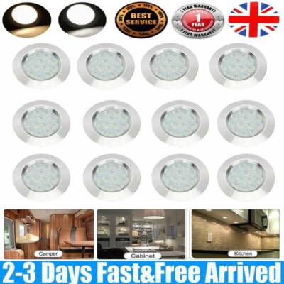 12V Recessed LED Spot Ceiling Light Camper Van Caravan Motorhome Boat ...