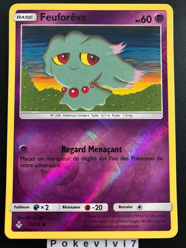 Carte Pokemon FEUFORÊVE 77/214 REVERSE Soleil et Lune 10 SL10 FR NEUF ...