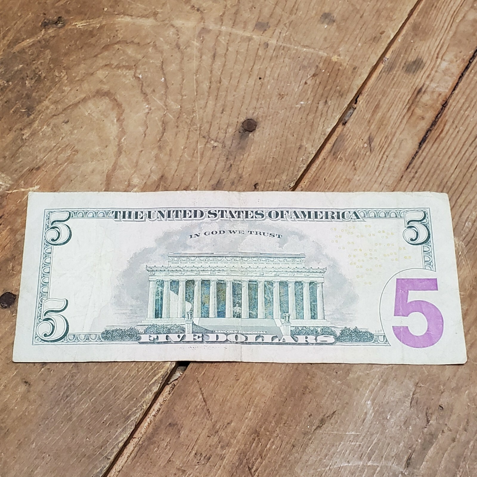 $5 Five Dollar Bill STAR Note Serial MB 05393259* 2013 American ...