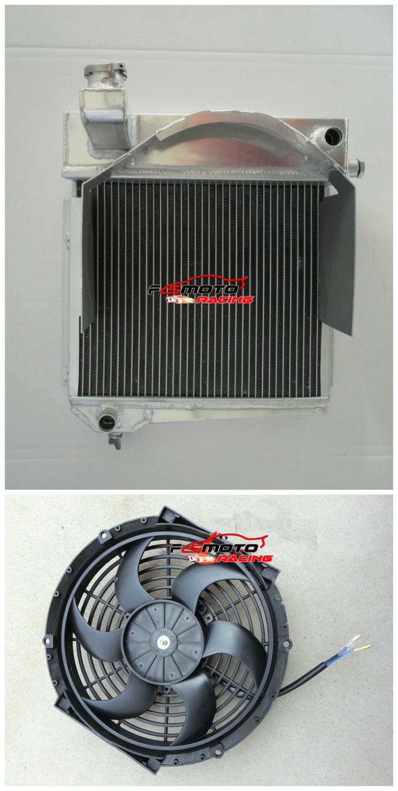 ALU RADIATOR+Fan For AUSTIN HEALEY SPRITE BUGEYE FROGEYE/MG MIDGET 948/ ...