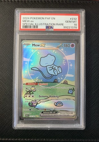 2024 POKEMON PALDEAN FATES 232 MEW EX SPECIAL ILLUSTRATION RARE PSA 10 ...