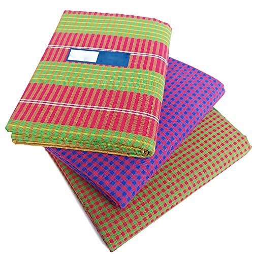 Soft Cotton Gamcha Bath Towel for Men & Women Multicolour XXXL Size Set ...