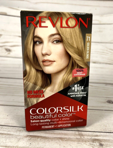 Revlon Colorsilk Golden Blonde #71 Permanent Hair Color Ammonia Free w ...