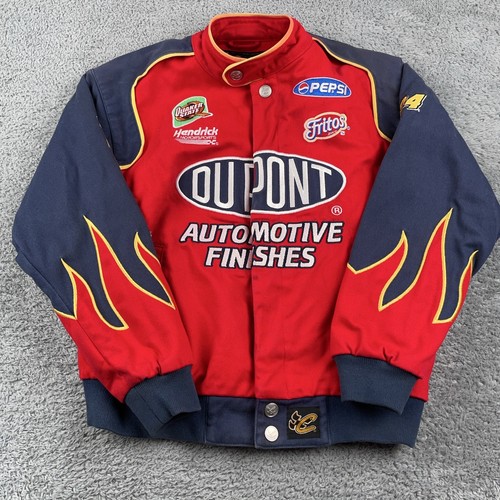 Vintage Jeff Gordon Jacket Youth 10/12 Red Blue DuPont NASCAR Racing ...
