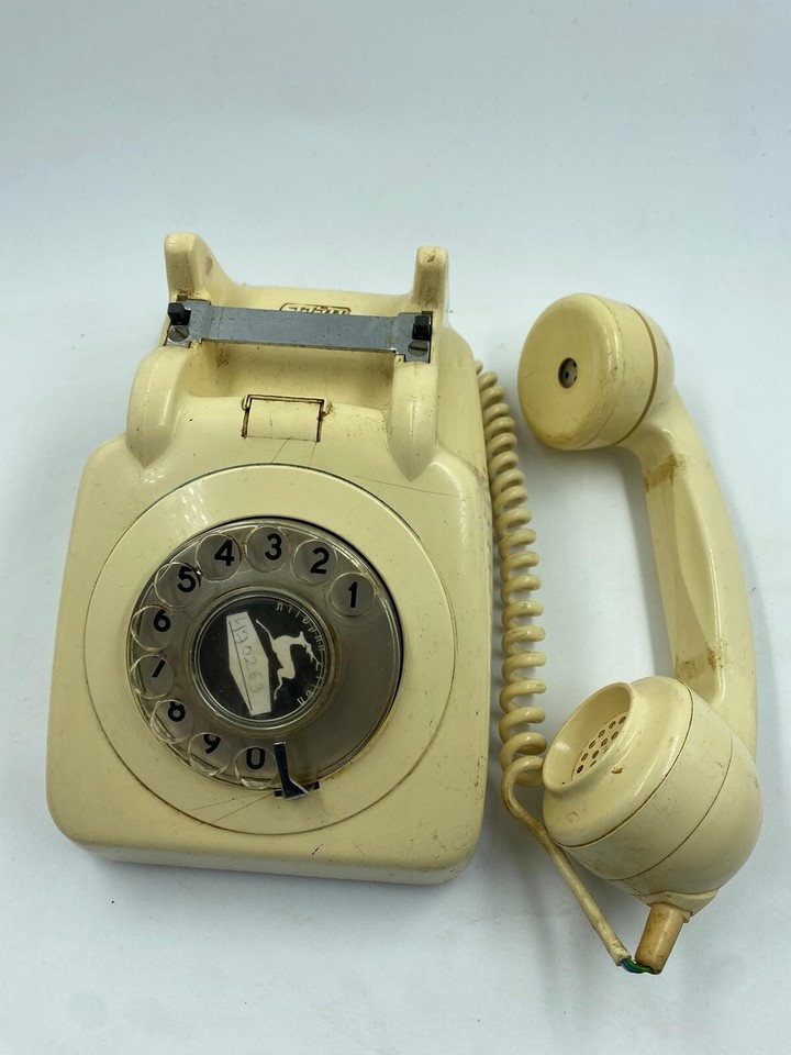 Vintage Original Cream Rotary Dial Telephone Retro Prop Home Telephone ...