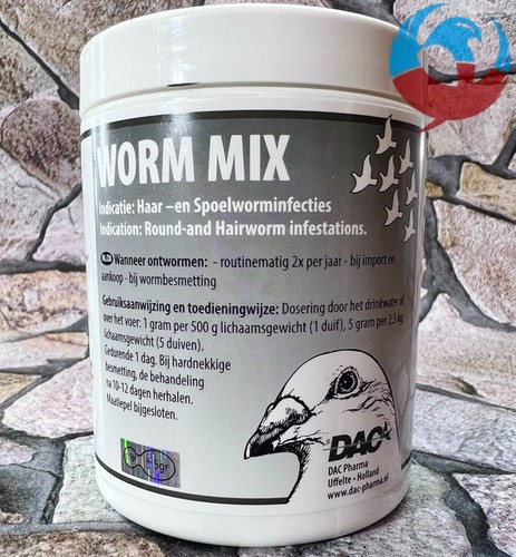 DAC WORM MIX 100g POWDER TREATMENT PIGEON BIRD POULTRY HAIR ROUND WORMS ...