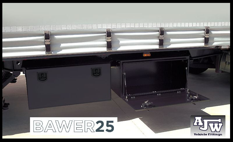 BAWER V2515 STEEL TOOLBOX BLACK 500MM STORAGE BOX SIDE LOCKER HGV TRUCK ...
