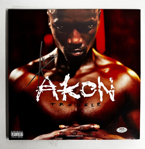 AKON signed (TROUBLE) Album Vinyl LP RECORD w/ COA PSA AO78818 | eBay