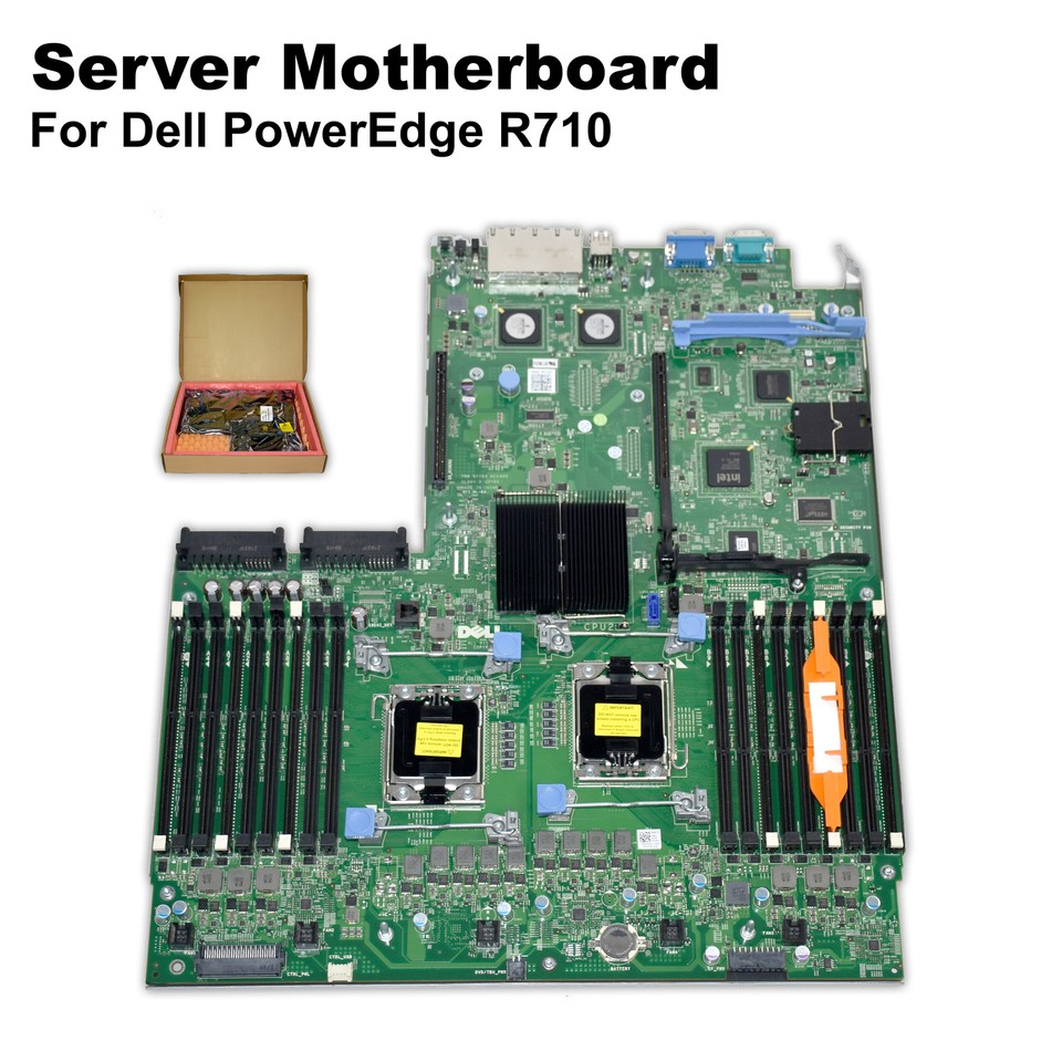 Dell PowerEdge R710 Server Motherboard 2x CPU Sockets 18x DDR3 DIMM ...