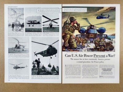 1954 United Aircraft Sikorsky S-56 USMC Marines Helicopter vintage ...