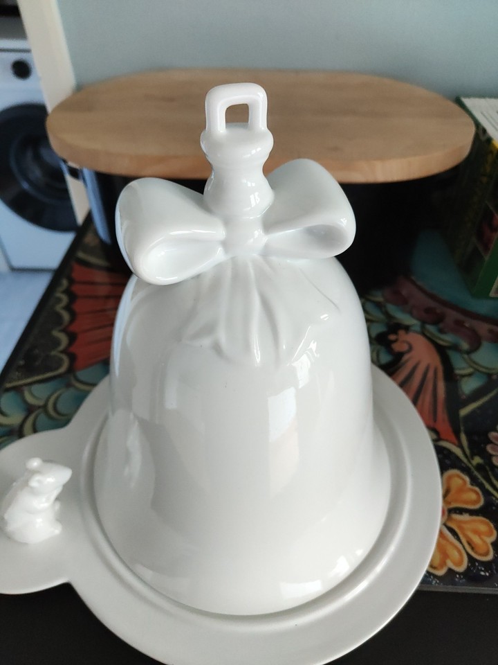 RARE Marks & Spencer MARCEL WANDERS CERAMIC WHITE MOUSE CHEESE DOME ...