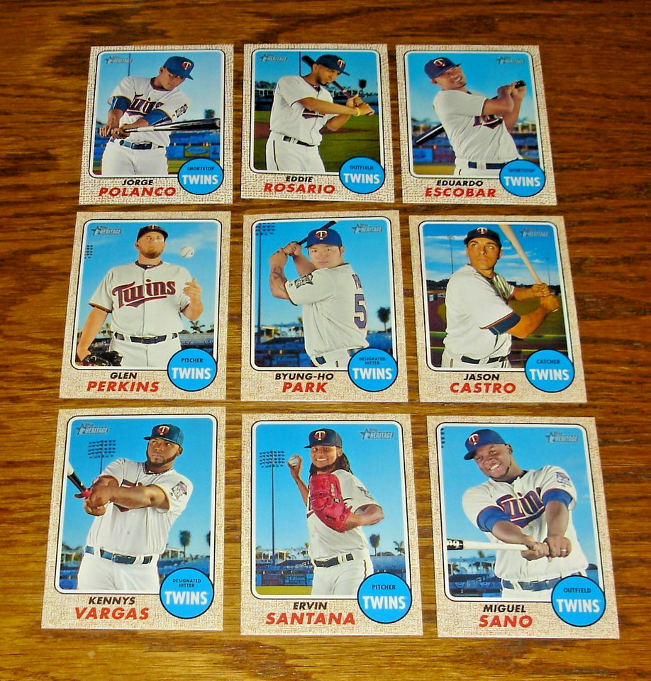 2017 Topps Heritage TWINS Lot (20) w/ Harmon Killebrew, Joe Mauer ...