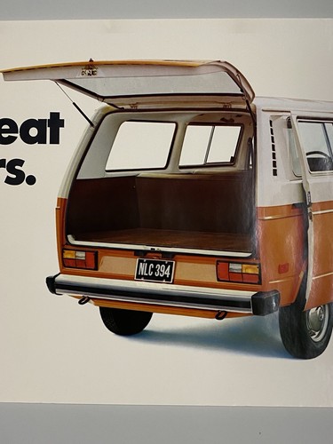 Extremely Rare Vintage Volkswagen Vanagon Poster Ad VW The Great ...