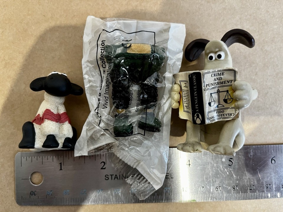 3x Aardman Animation figures from Wallace And Gromit and Shawn The ...
