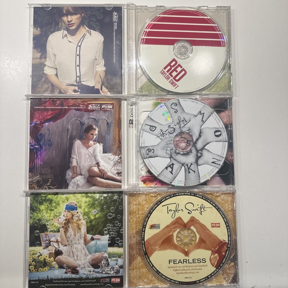 Taylor Swift CD Lot Speak Now, RED, Fearless. Swiftie - Rare Big ...