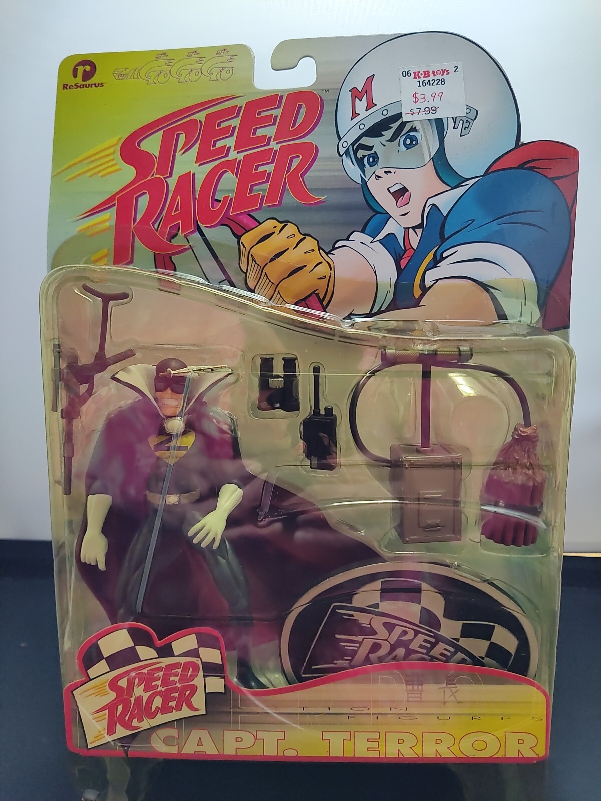 VINTAGE SPEED RACER CAPTAIN TERROR ACTION FIGURE SERIES 1 RESAURUS 1999 ...