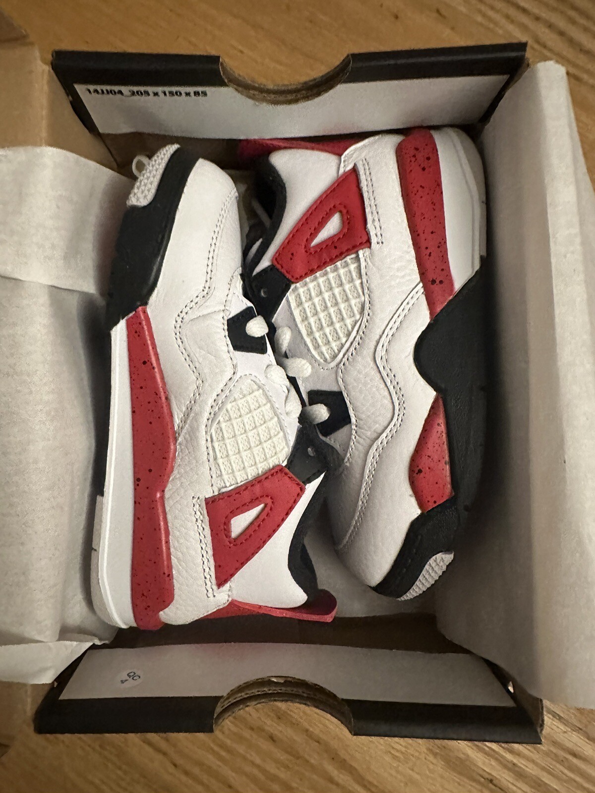 Jordan 4 Red Cement Toddler Size 9c BQ7670-161 Fire Red AJ4 Retro Baby ...