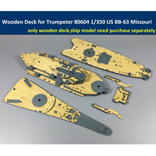 Wooden Deck for Mini Hobby 80604 1/350 Scale US Battleship BB-63 ...