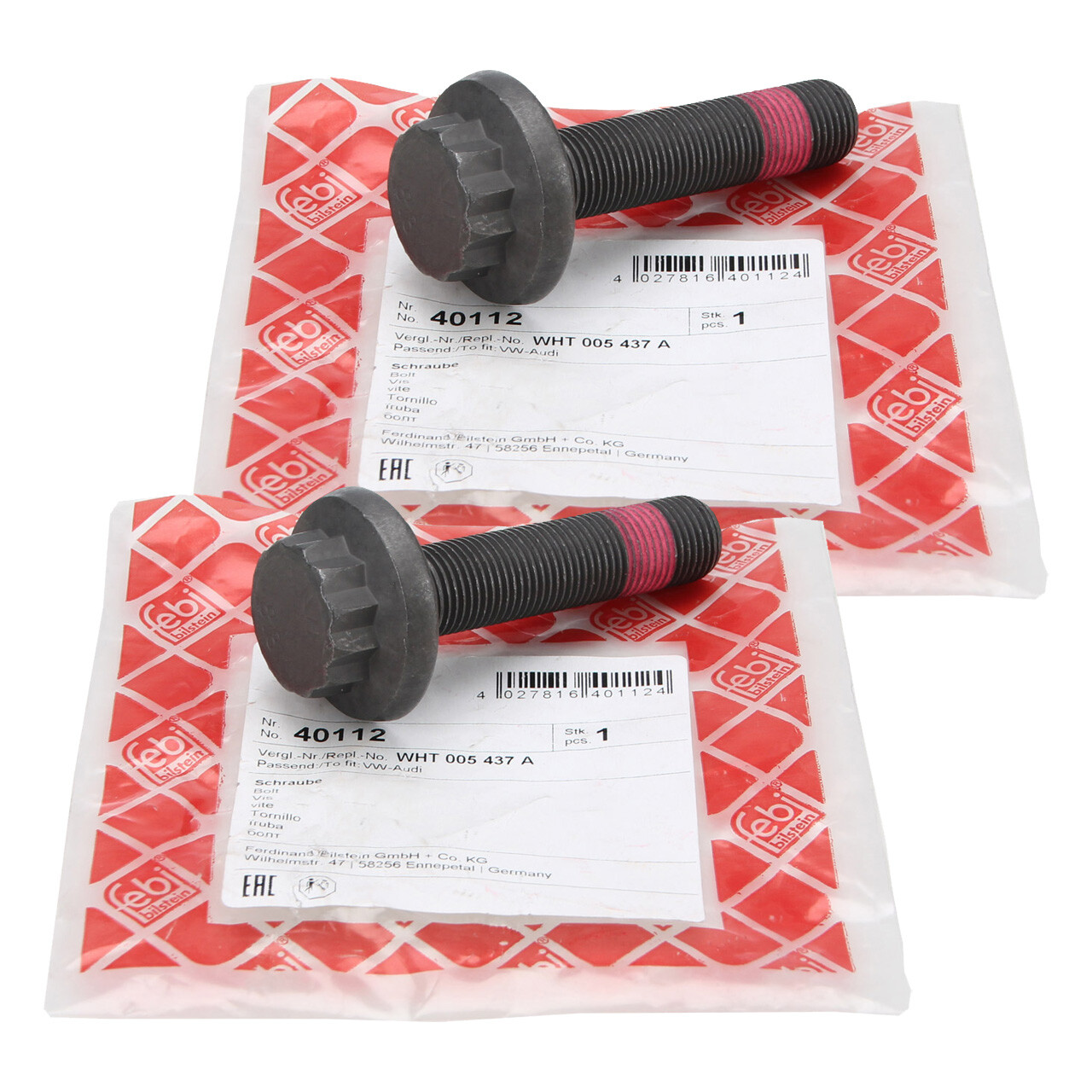 2x FEBI Achsschraube Antriebswelle für VW GOLF 5 6 7 8 AUDI A1 A3 vorne ...