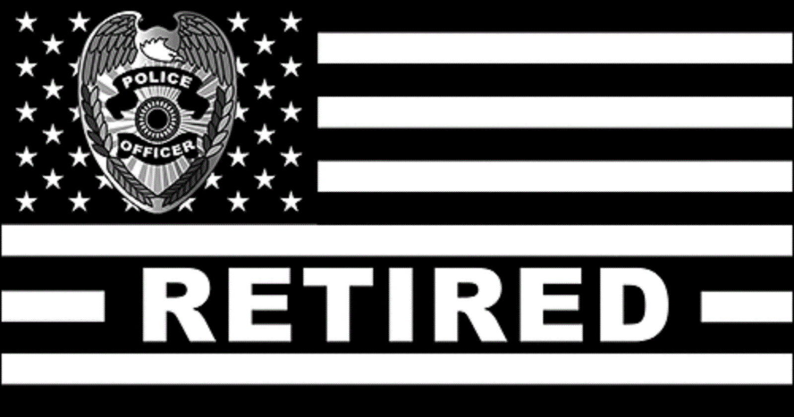5" POLICE OFFICER RETIRED USA FLAG BUMPER DECAL STICKER | eBay