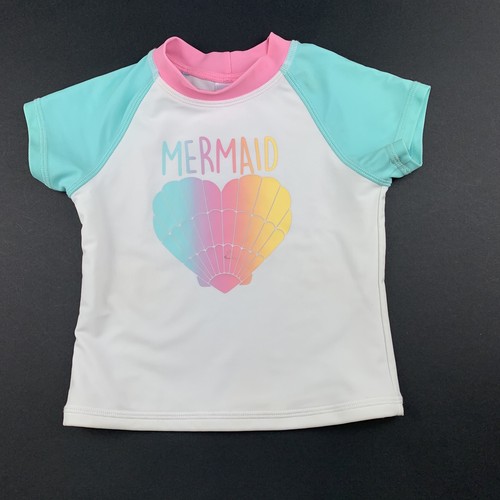 Girls size 1, Target, short sleeve rashie swim top, mermaid, FUC | eBay