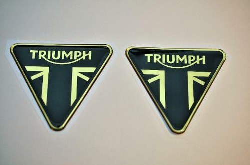 2pcs x TRIUMPH Sticker (70x80mm) Domed 3D Logo Decal | eBay