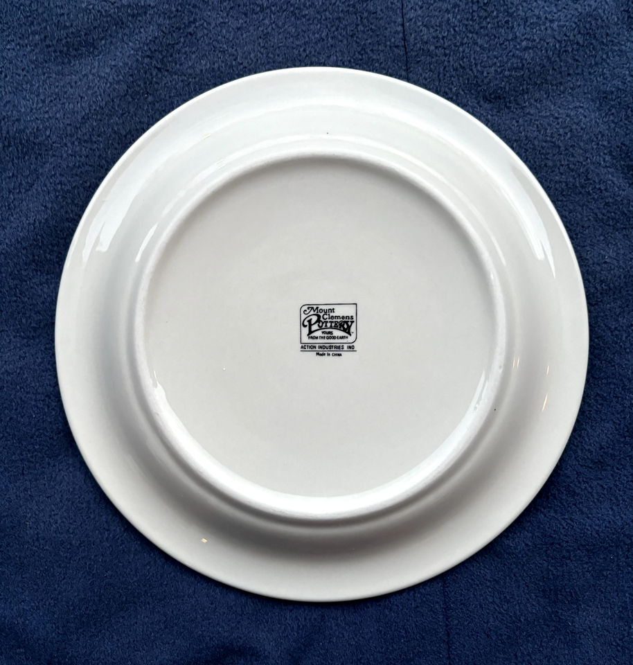 Mount Clemens Pottery Christmas Tree Salad/Dessert Plate Green Band ...