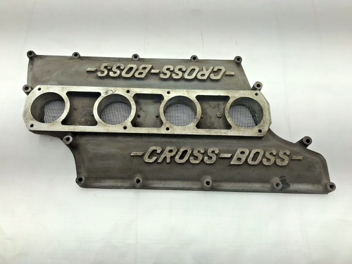 1970 Cross Boss NOS Autolite Ford Carbs 302 4V Inline Induction Intake ...