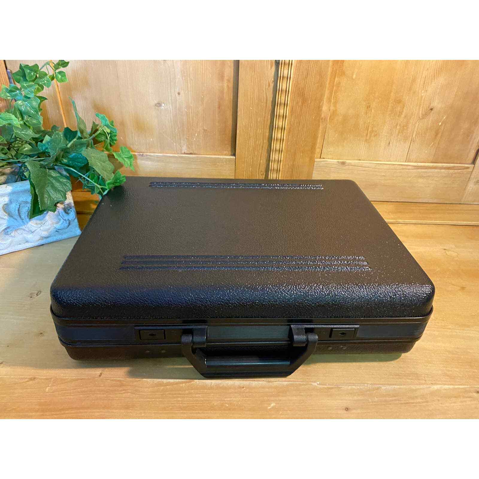 Vintage Black Hardshell Briefcase with Keys | Molded Plastic | Academia ...