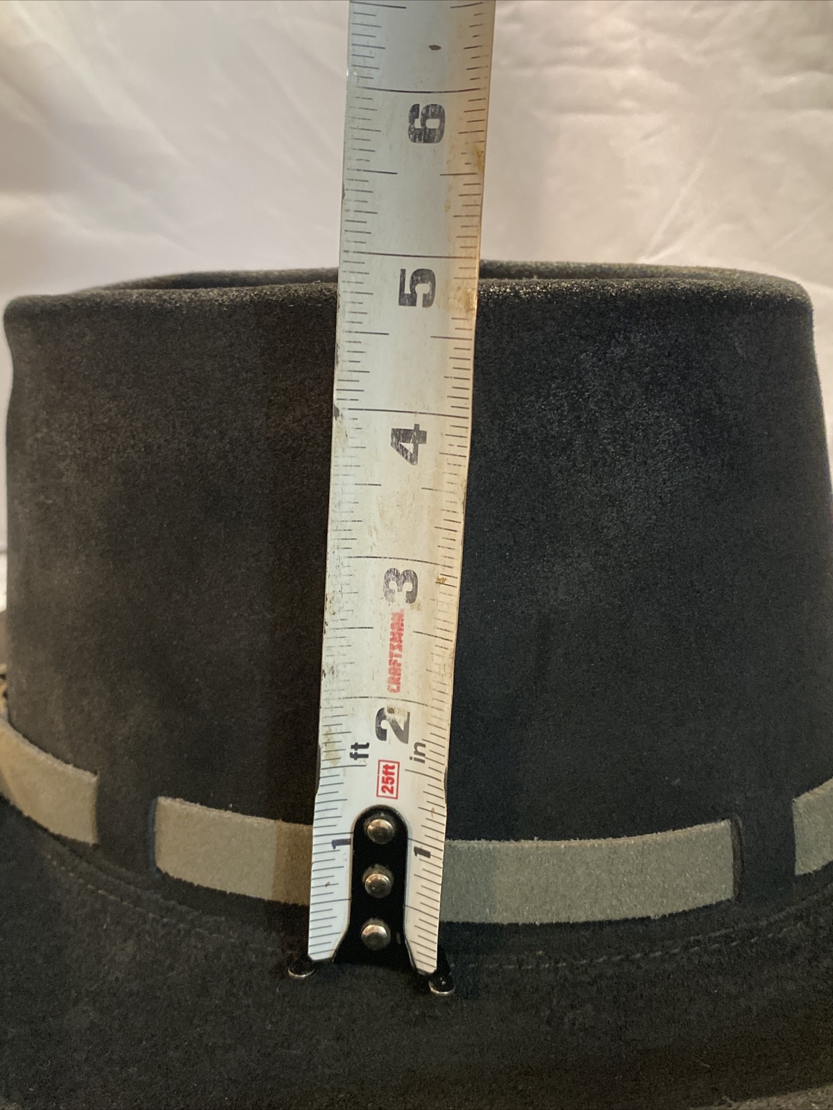 Full Grain Black Genuine Leather Cowboy Hat Handmade … - Gem