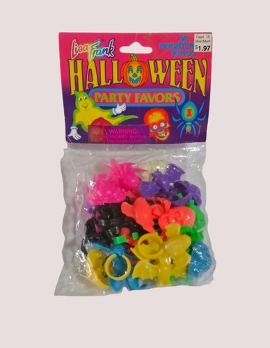 VTG Lisa Frank Halloween Party Favors Frightening Rings Spider Ghosts ...