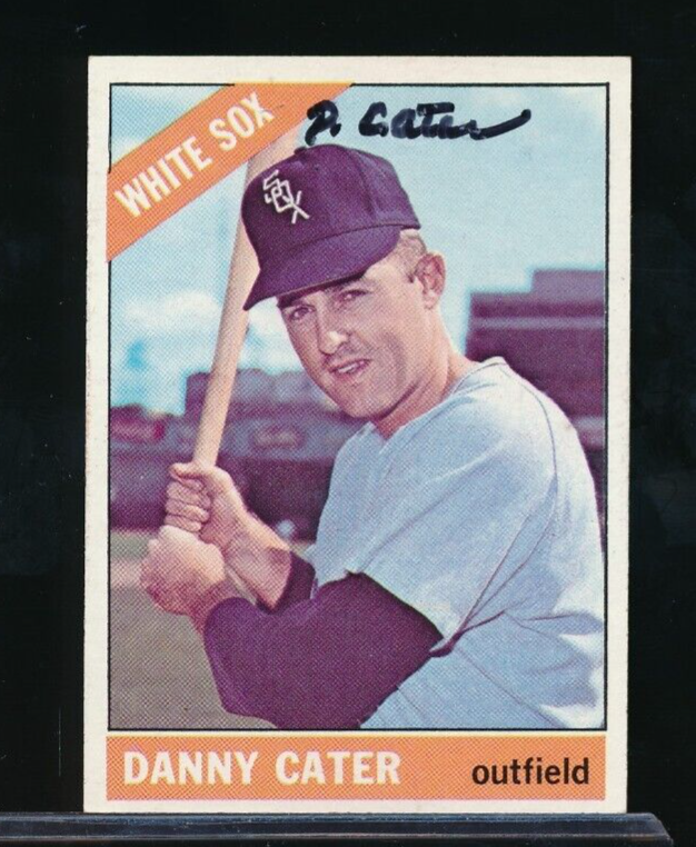 1966 Topps #398 Danny Cater signed auto autograph NM centered high ...
