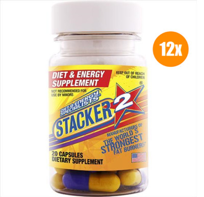 Stacker Two Dietary supplement Fat Burner Weight Loss Capsules, 12 ...