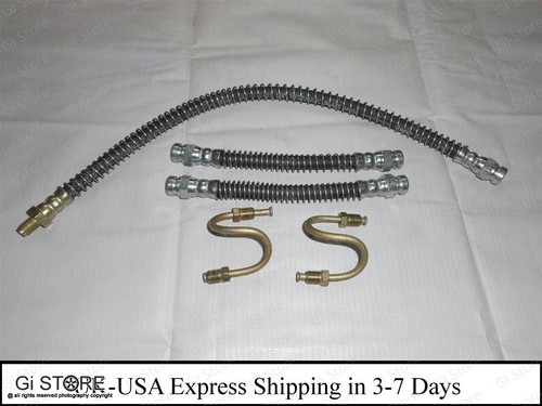 NEW GENUINE BRAKE HOSE PIPE KIT JEEP MILITARY WILLYS MB GPW CJ2A M38 ...