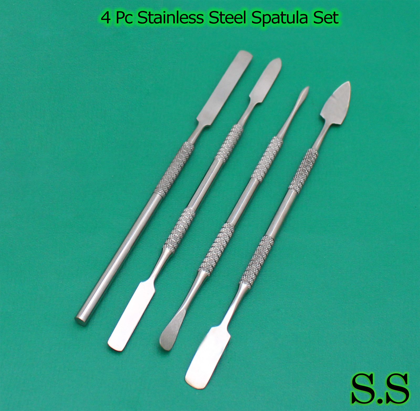 4 Pc Stainless Steel Dental Hobby Craft Spatula Set | eBay